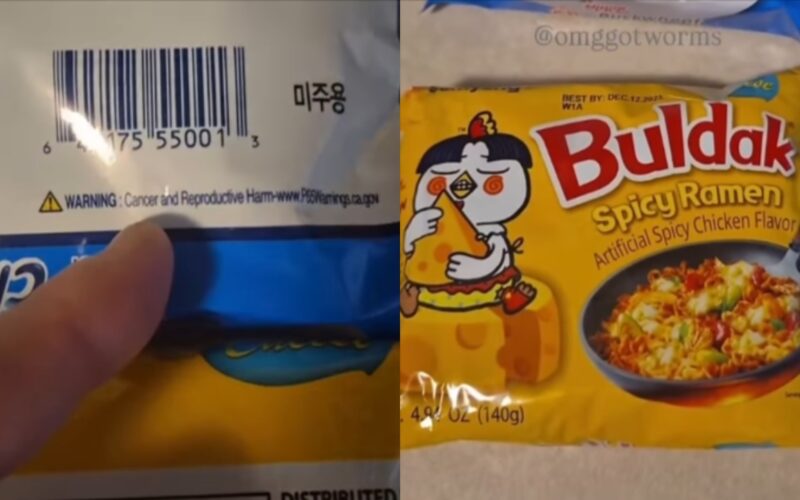 ‘Cancer & Reproductive Harm’ Warning On Buldak Noodle Packet