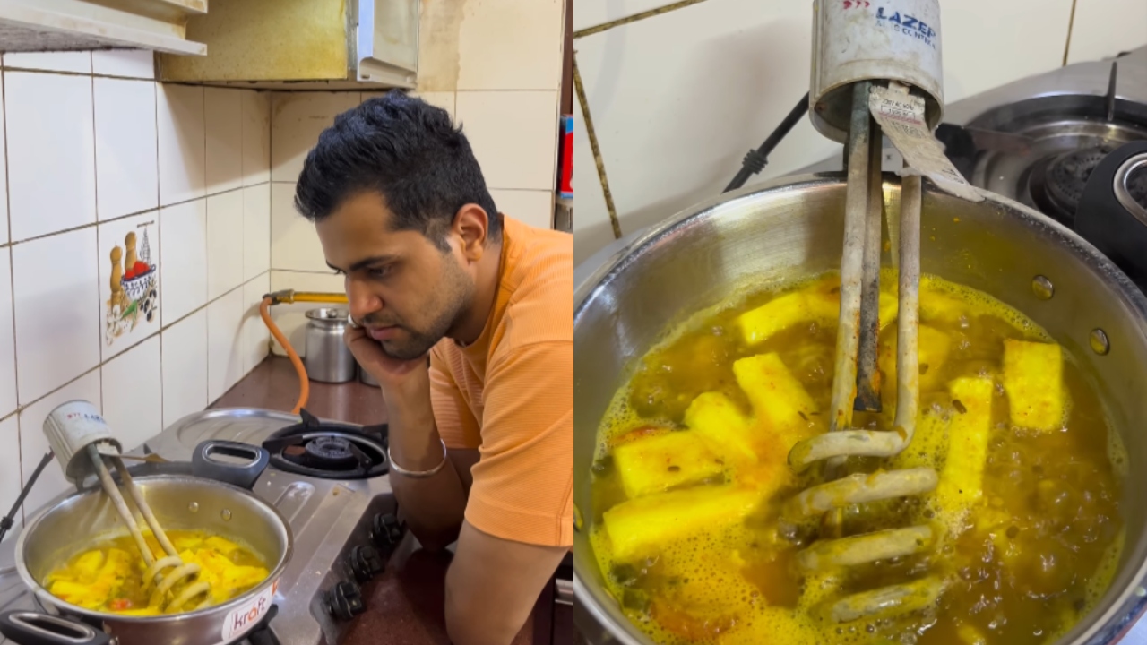 Techie Uses An Immersion Rod To Cook Curry